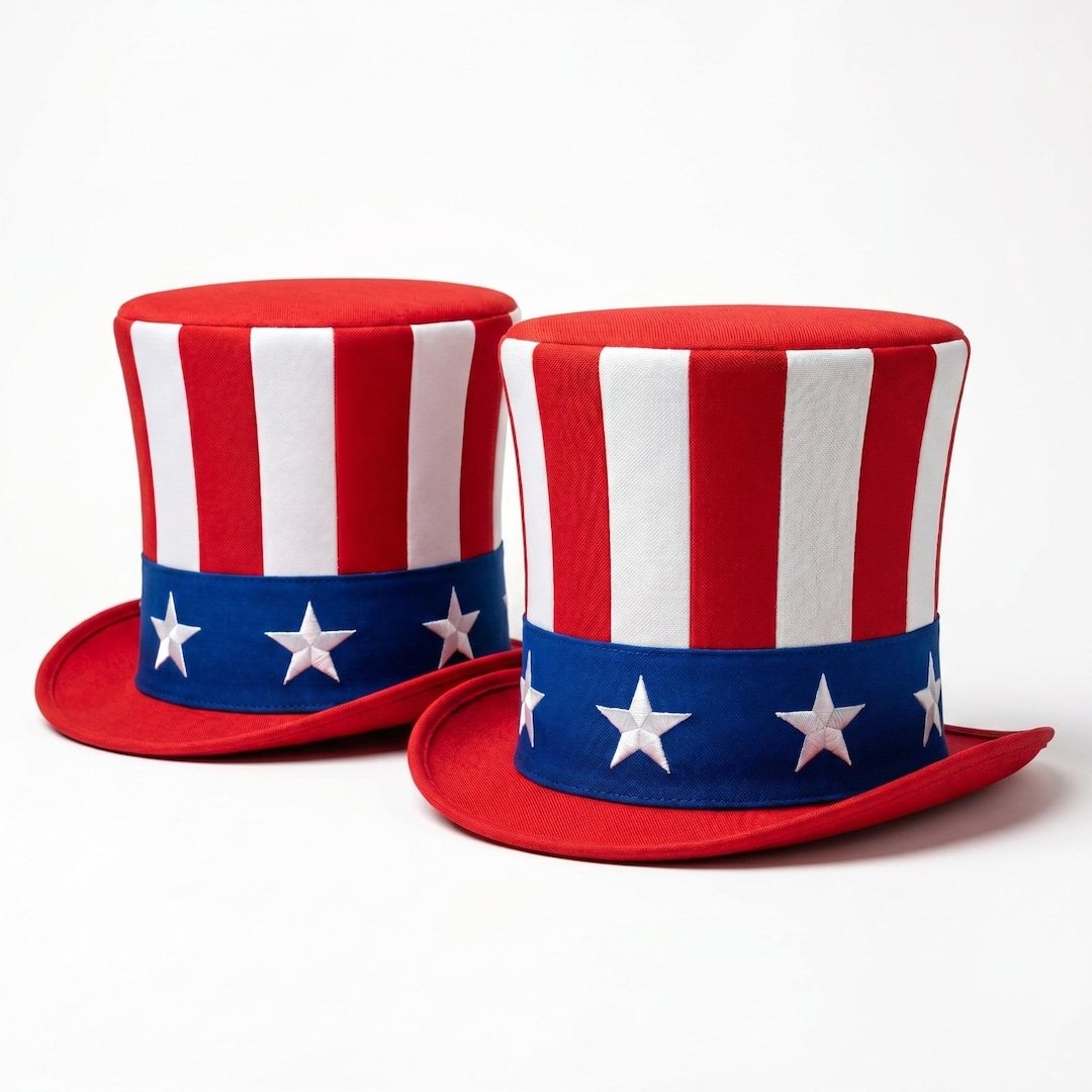 Patriotic Uncle Sam Hat, Red White Blue Stripes Stars, Independence Day ...