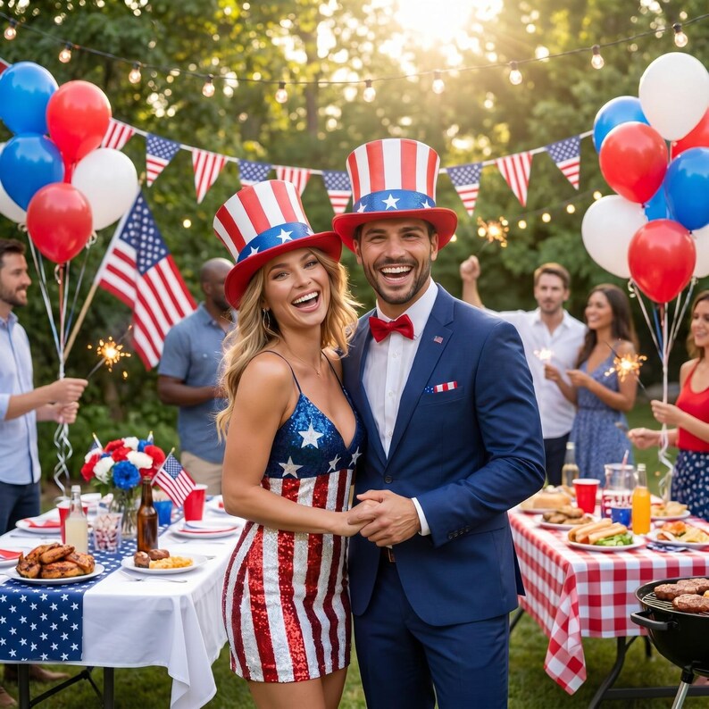 Patriotic Uncle Sam Hat, Red White Blue Stripes Stars, Independence Day ...
