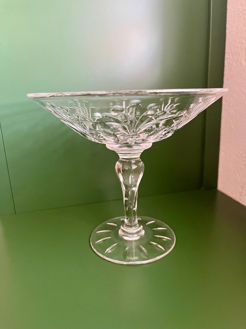 Rare Vintage Stuart England Crystal Darlington Compote Pedestal Bowl - Etsy
