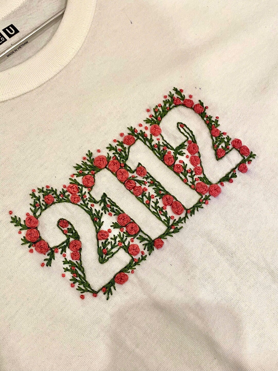 Personalization Embroidery T Shirt Flower T Shirt - Etsy