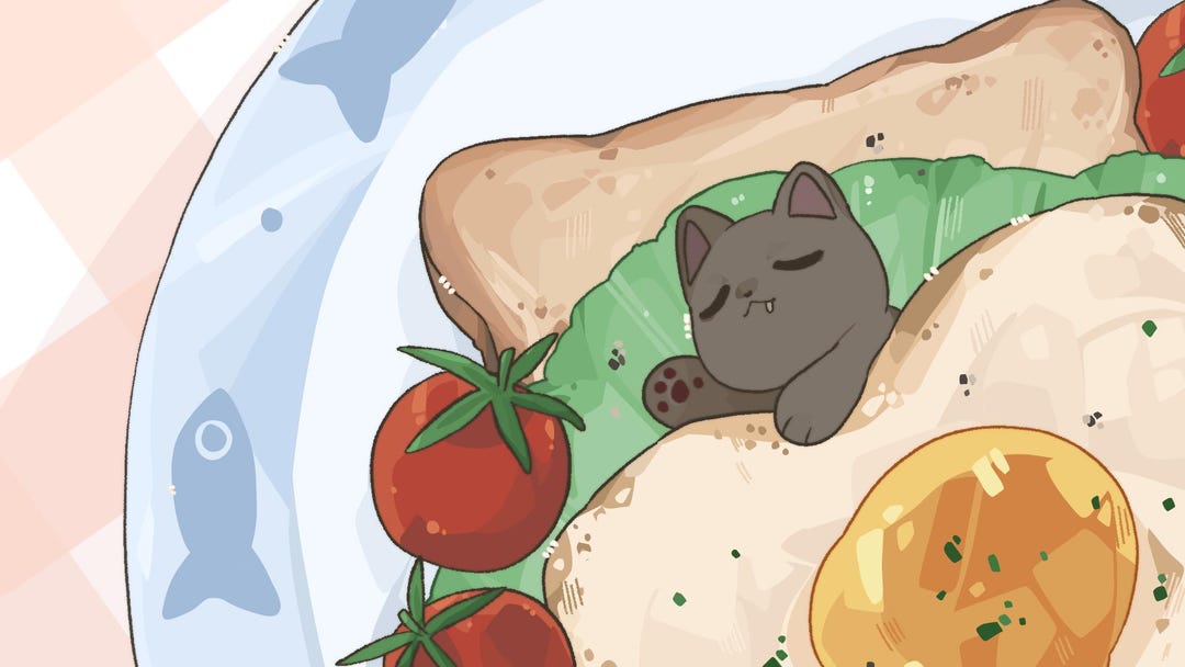 Cat Sandwich Wallpaper / Twitch Overlay - Etsy