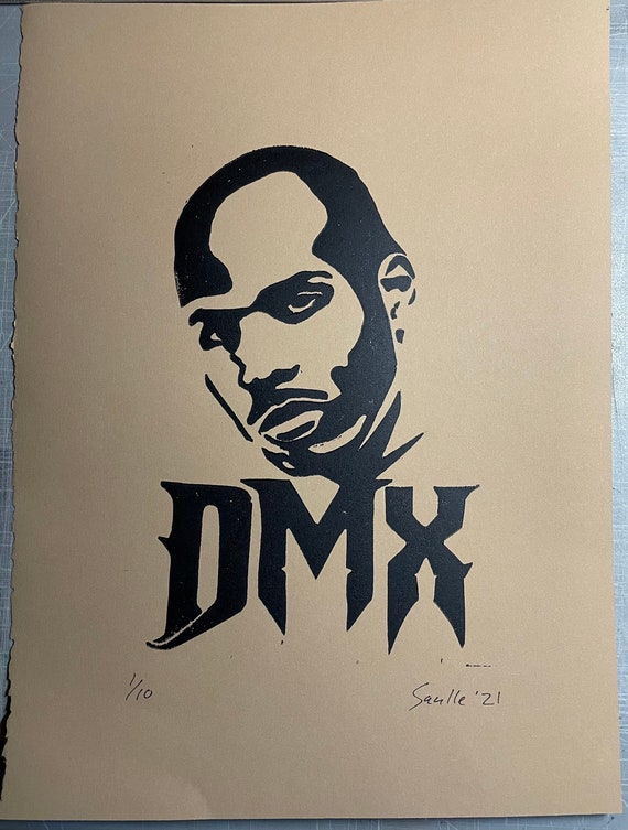 DMX rough Rider Linocut Block Print | Etsy