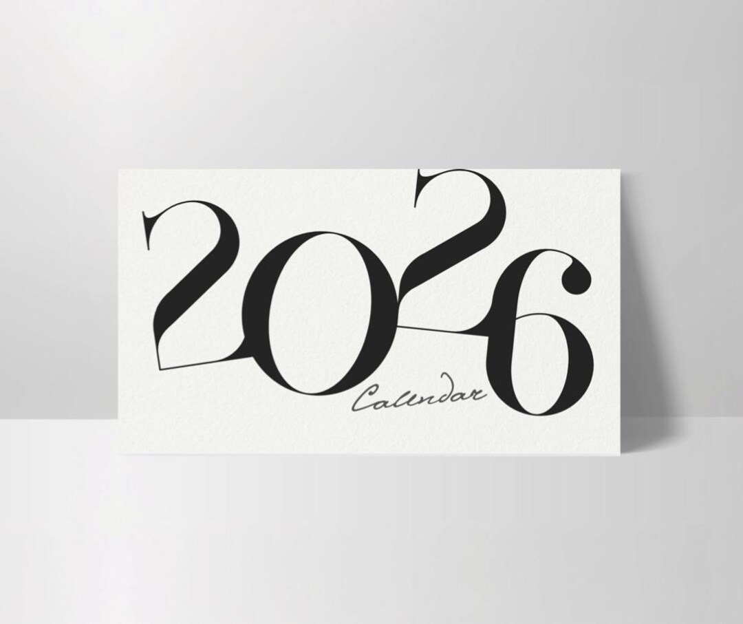 Minimal Elegant Calendar Printable PDF | Simple Monthly Planner ...