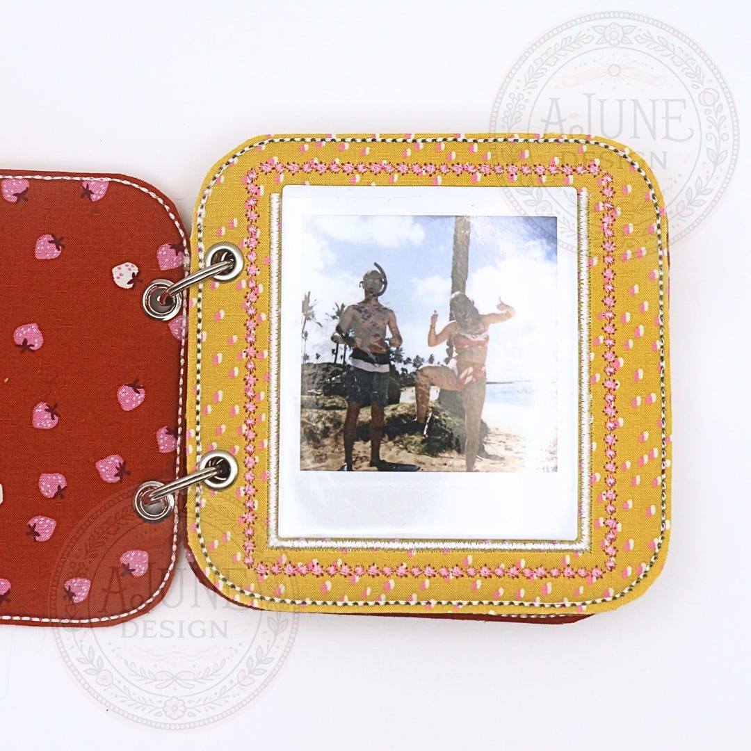 In the Hoop Photo Album Embroidery Design | Instax Square ITH Album ...