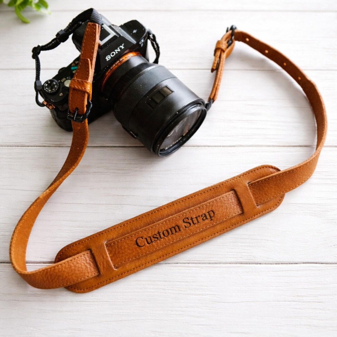 Customize Leather Camera Strap - Adjustable Neck Strap for Camera ...
