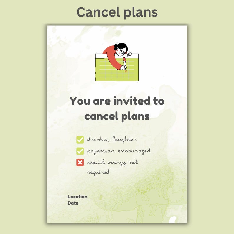 Funny Party Invitation Bundle, Sarcastic Canva Invitations, Just ...