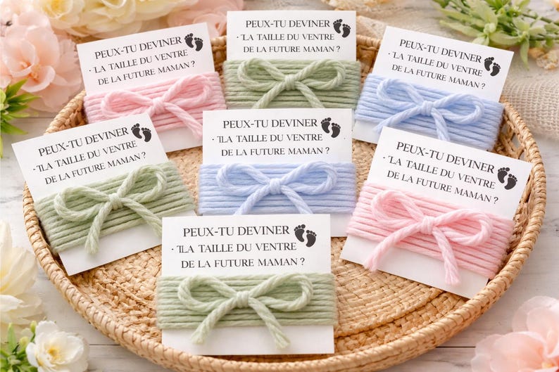 Guess Baby Bump Game Cards | Baby Shower Activity With String ...