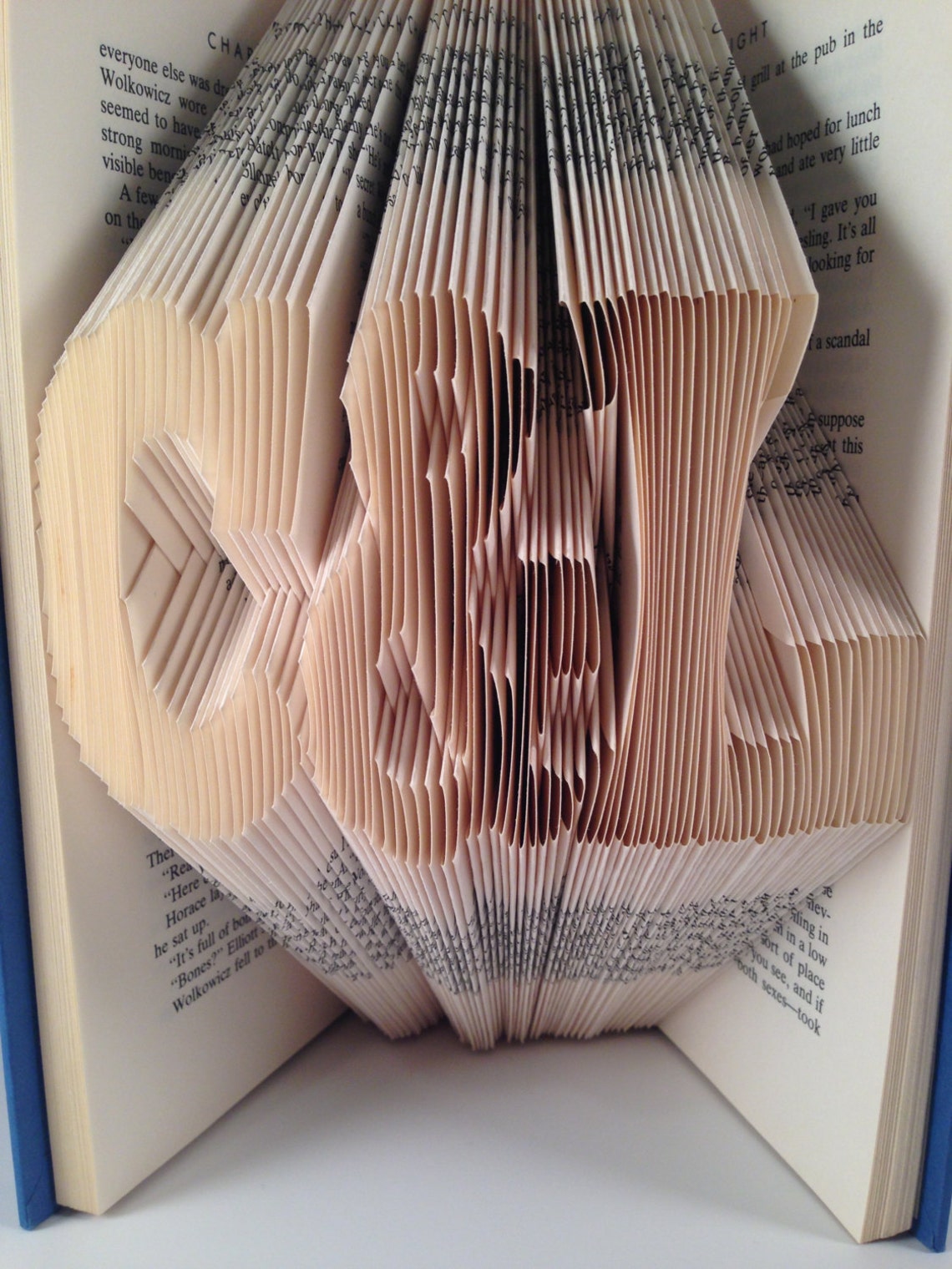 Initials Folded Book Block Font - Etsy