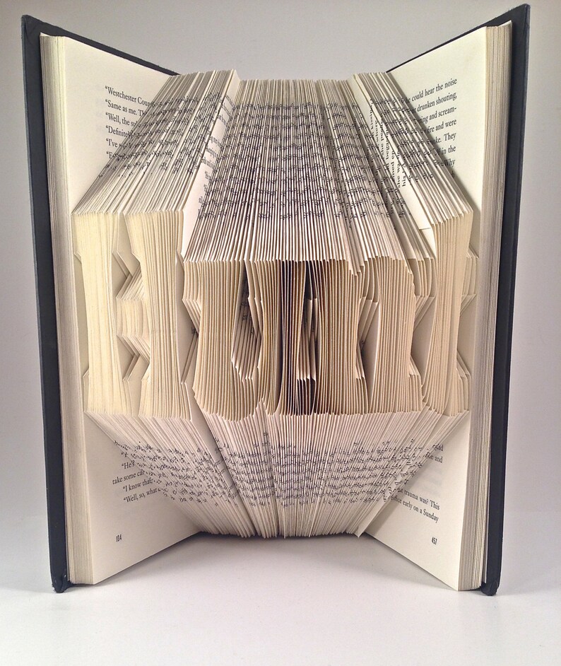 Book Folding Custom Personalized Folded Book BLOCK FONT - Etsy