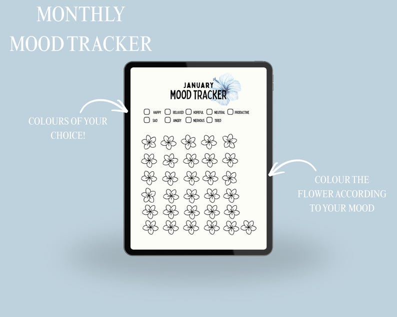 2026 Digital Monthly Planner | Hyperlinked and Printable PDF | Mood ...