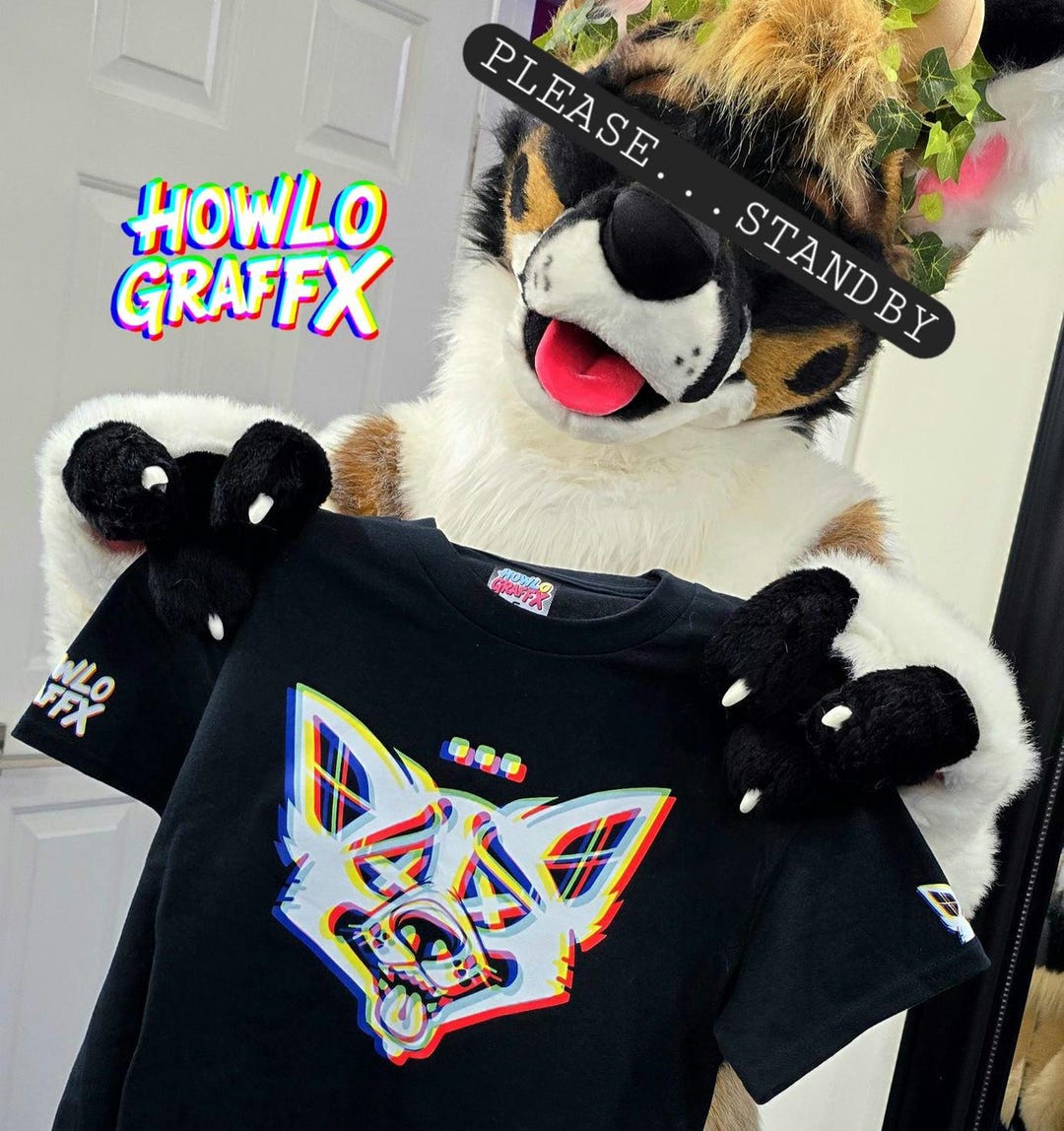 Please ... STANDBY [subtle Furry Glitch Shirt] - Etsy