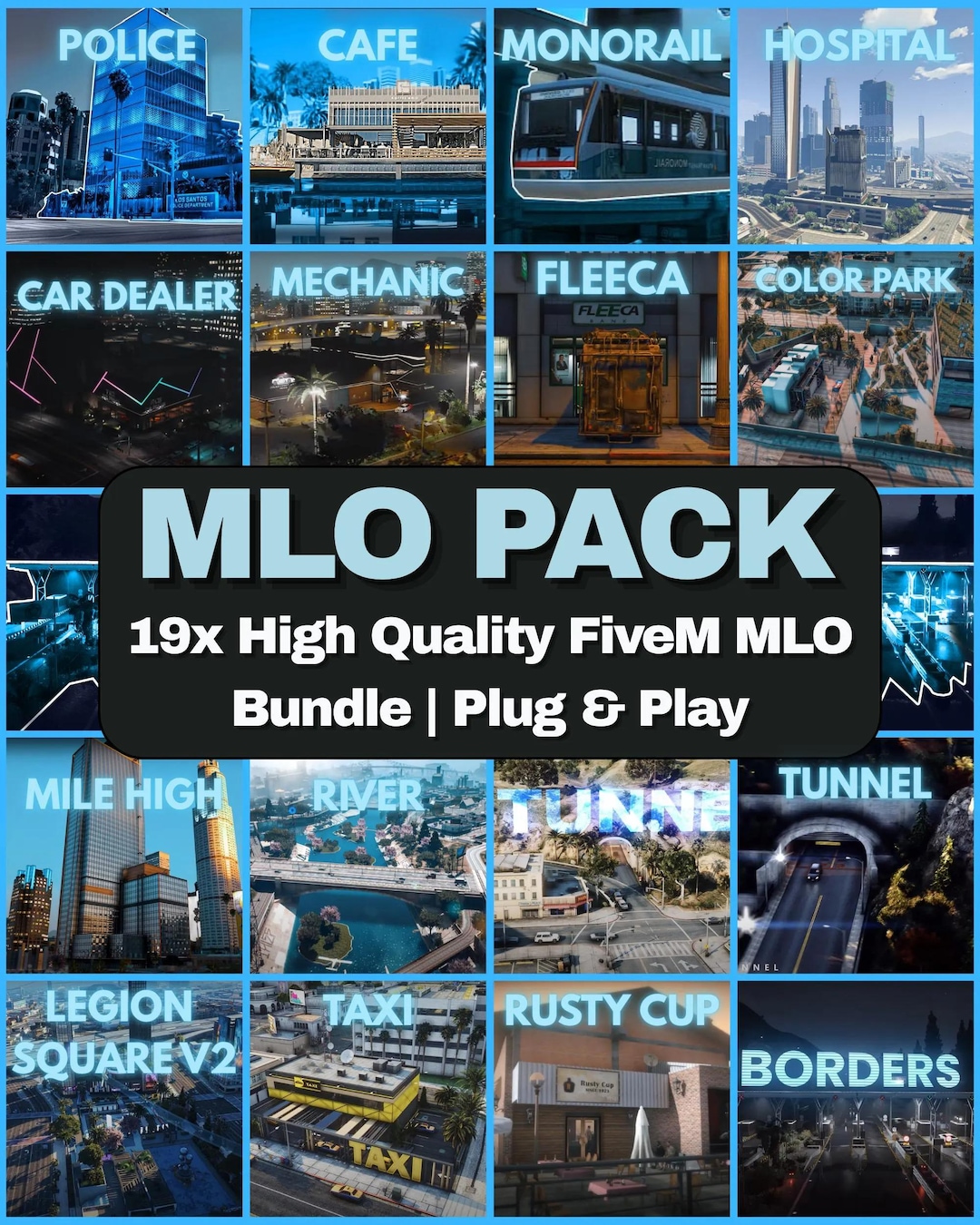 19x Fivem MLO Map Pack - Optimized Interiors & Roleplay Locations ...