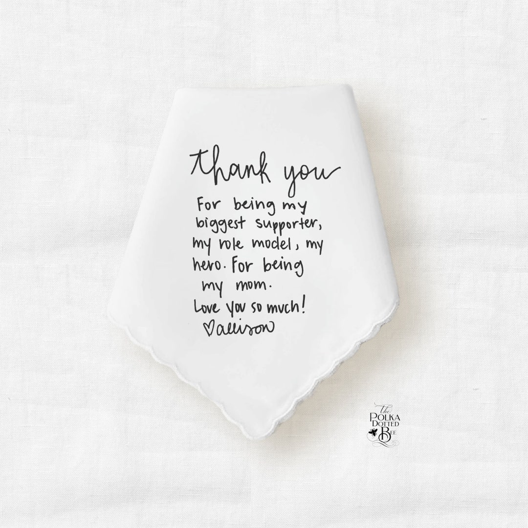 Handwritten Note Wedding Handkerchief Created From Your Handwriting or ...