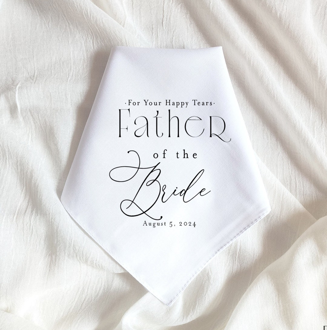 Father of the Bride Wedding Day Handkerchief Gift From the Couple ...