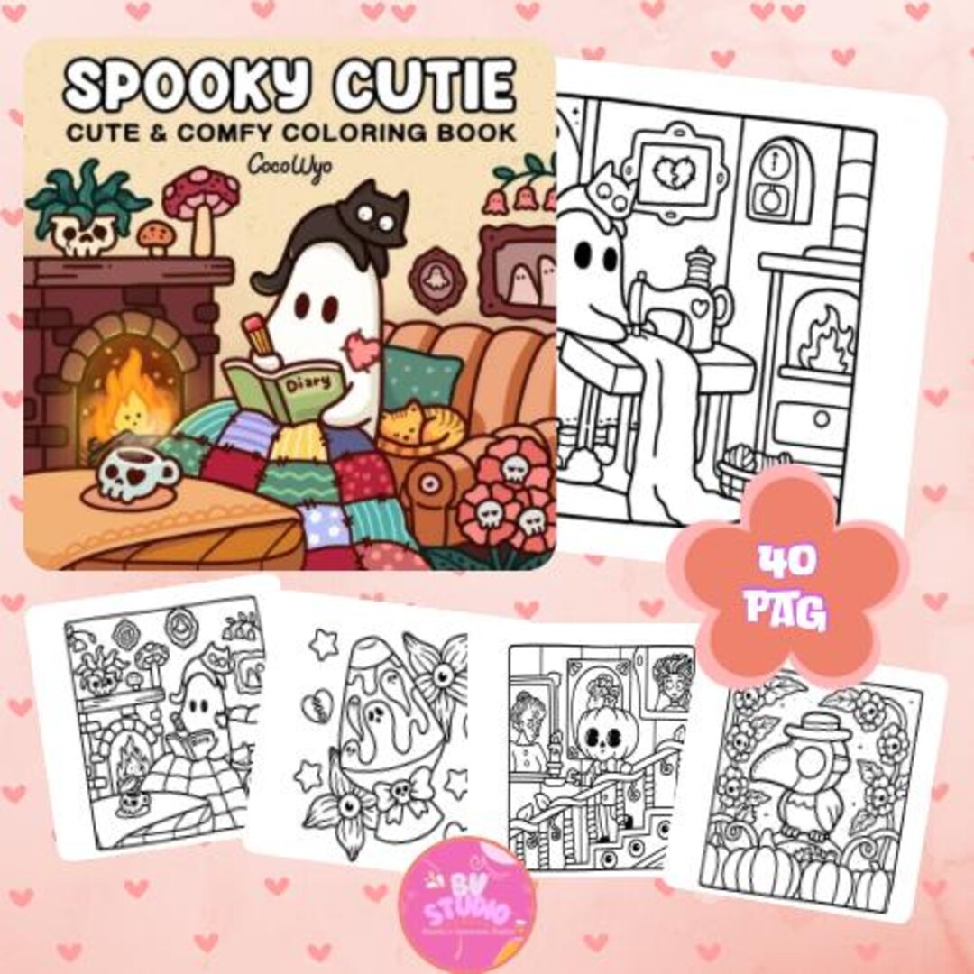 Spooky Cutie: Cute & Creepy Coloring Book for Kids | Kawaii Spooky ...