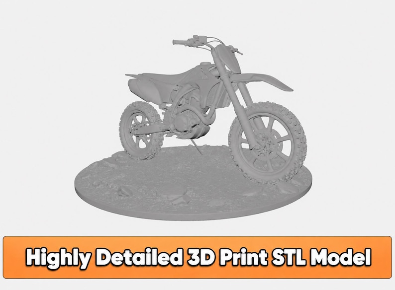 Highly Detailed Dirt Bike Model | 3D Print STL File | Digital Download ...