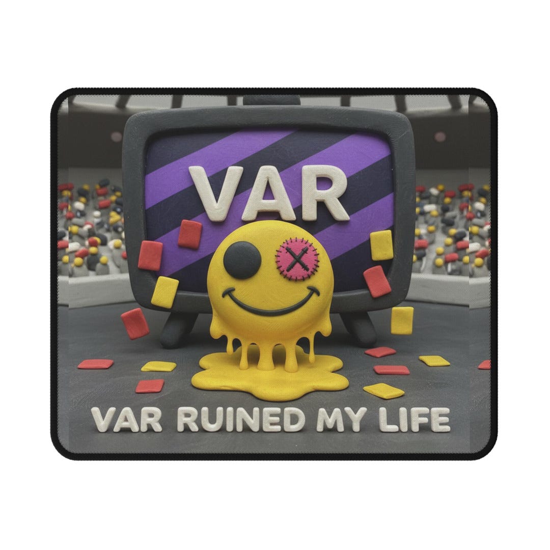 VAR Ruined My Life Mouse Pad | Gaming Desk Mat, Funny Football VAR ...