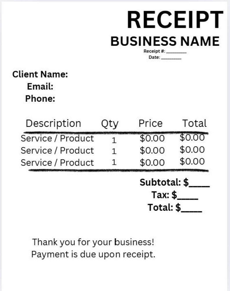 Editable Invoice & Receipt Templates | Canva Small Business Bundle ...