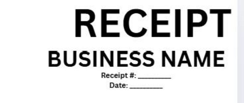 Editable Receipt Template | Canva Receipt for Small Business | Instant ...