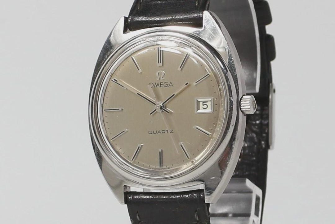 Vintage 1980 OMEGA Seamaster Cal.1370 Ref.198.0121 Silver Date Quartz ...