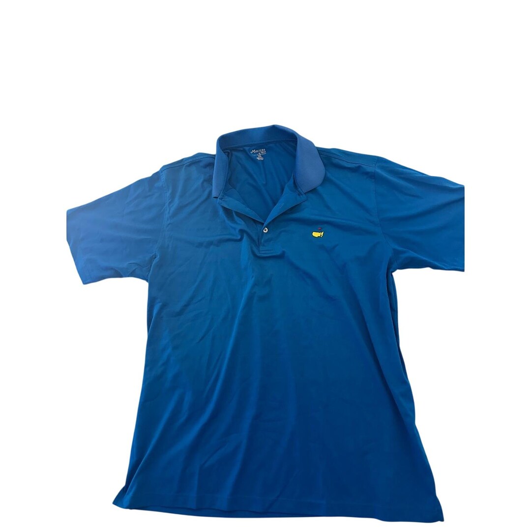 MASTERS TECH Golf Polo Shirt Blue 2XL Masters Logo Short Sleeve ...