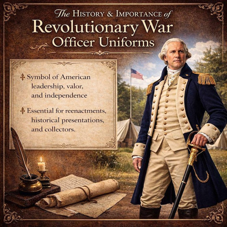 George Washington Revolutionary War Uniform - Navy Gold Military ...
