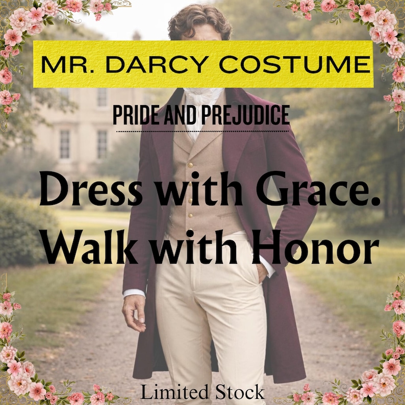 Mr. Darcy Pride Prejudice Historical Costume Outfit - Men’s Green ...