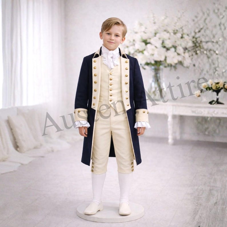 Boys Colonial Style Formal Suit – Boys 18th Century Outfit - Ring ...