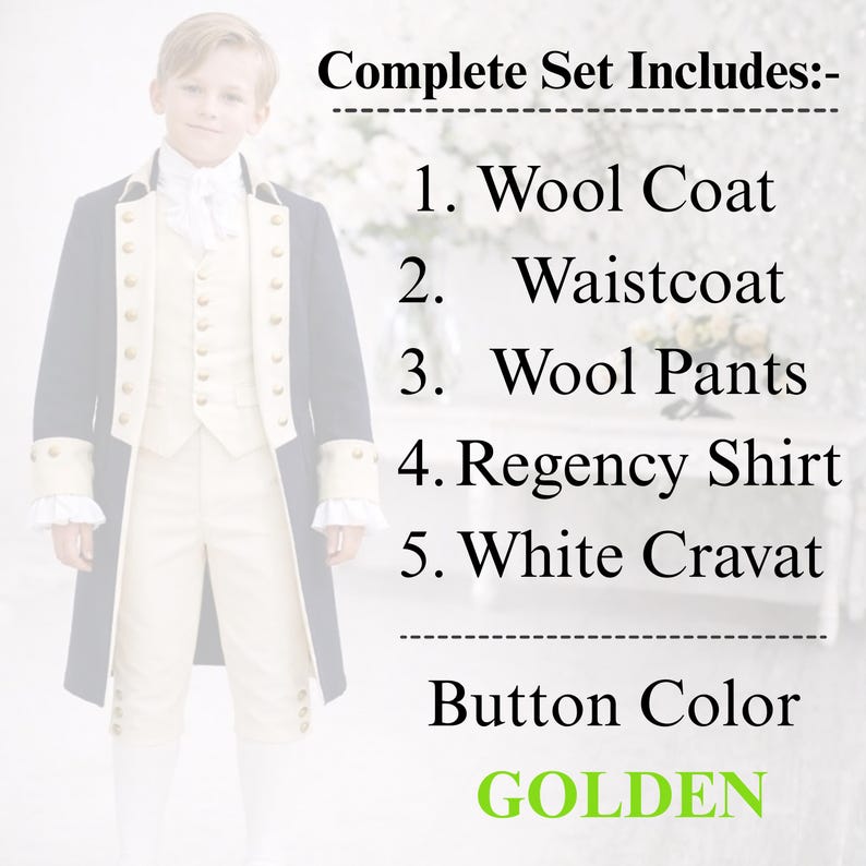 Boys Colonial Style Formal Suit – Boys 18th Century Outfit - Ring ...