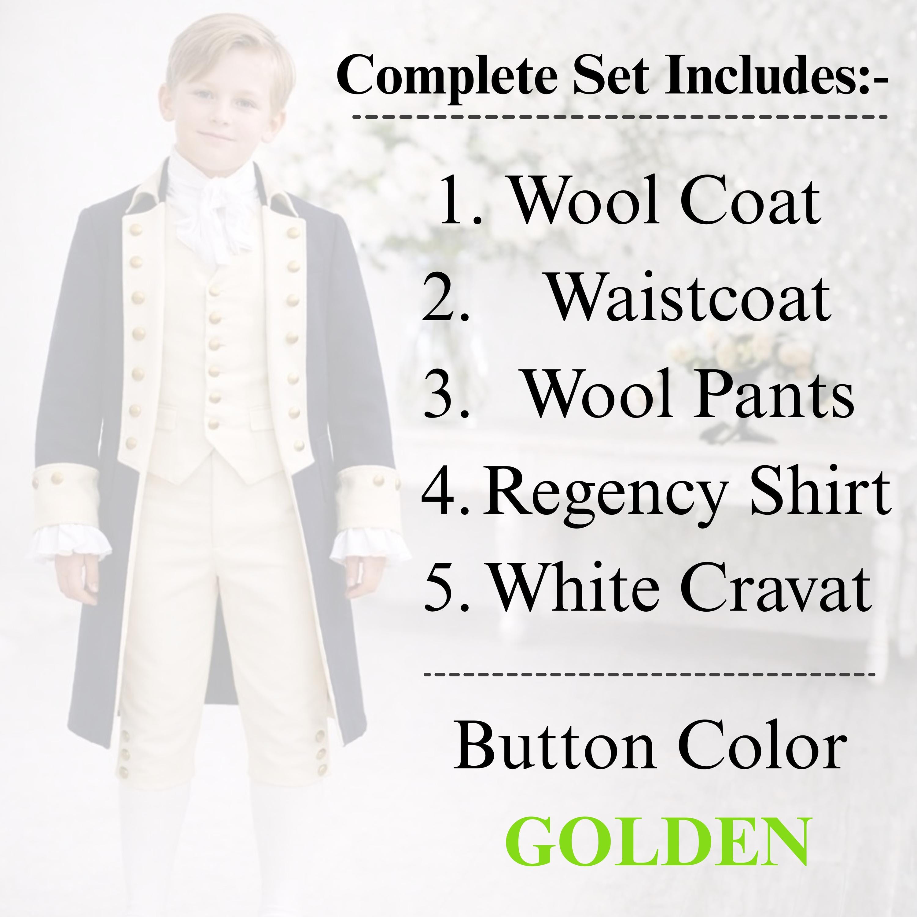 Boys Colonial Style Formal Suit – Boys 18th Century Outfit - Ring ...