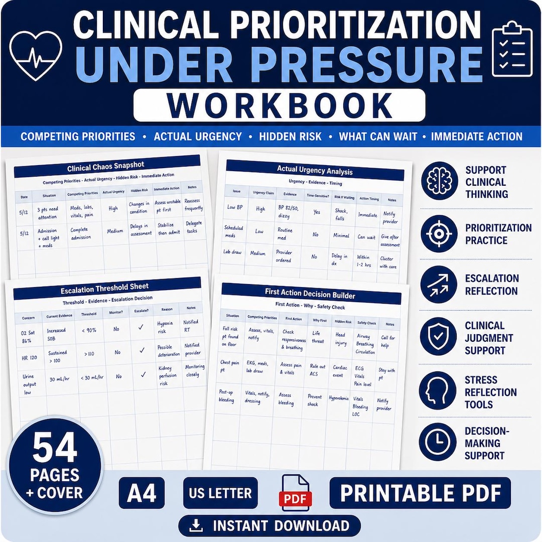 Clinical Prioritization Workbook for Nurses | Nursing Critical Thinking ...