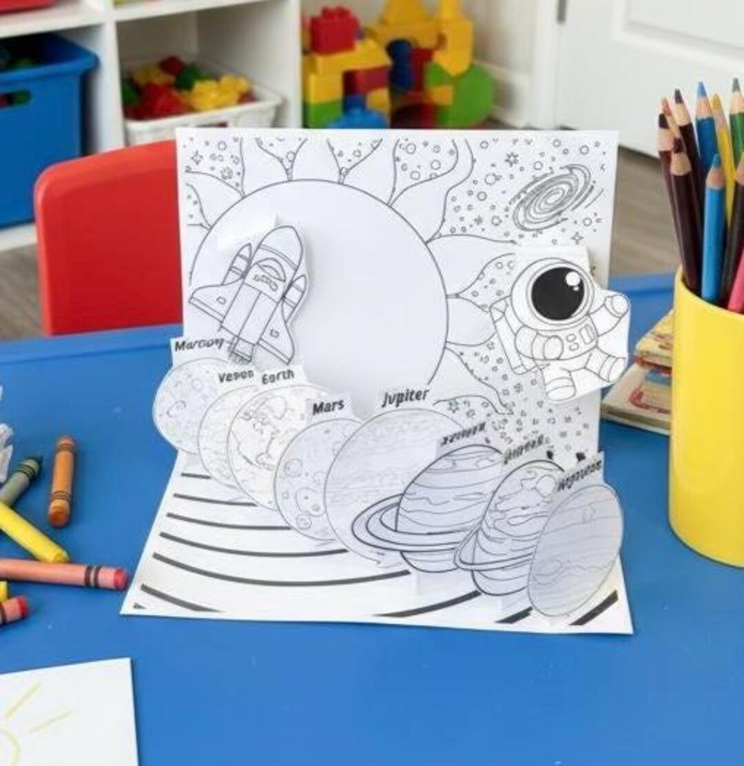 3D Solar System Pop-up Craft – Kids Space Diorama Activity (digital ...