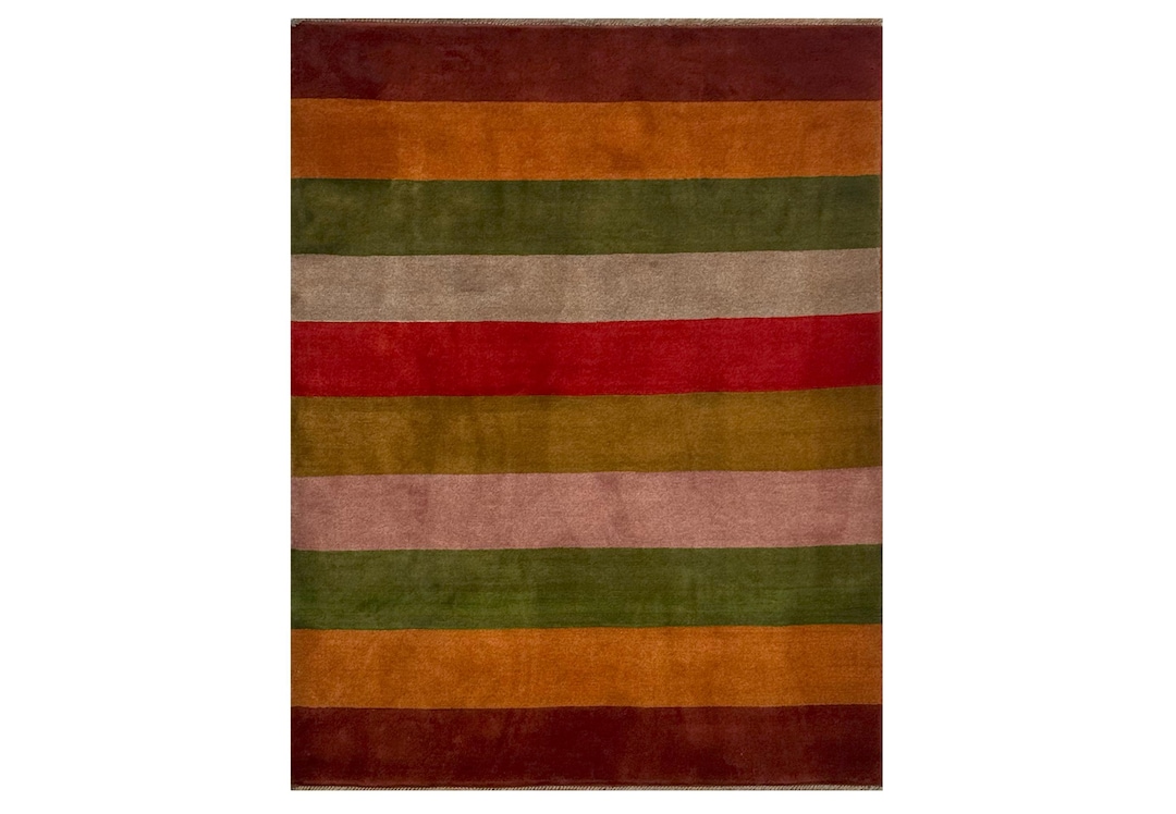 Rainbow Afghan Gabba Rug 4.5x6.1 Ft, Handloom Wool Tribal Carpet Earth ...
