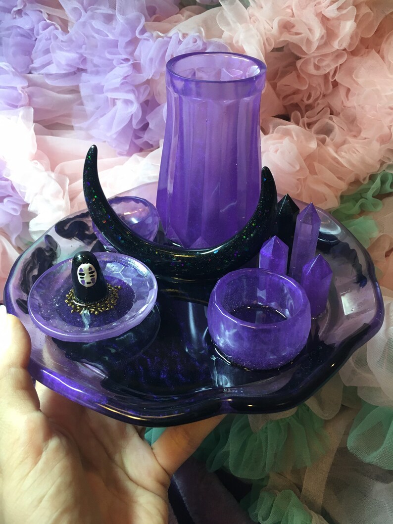 Round Purple Tray - Etsy