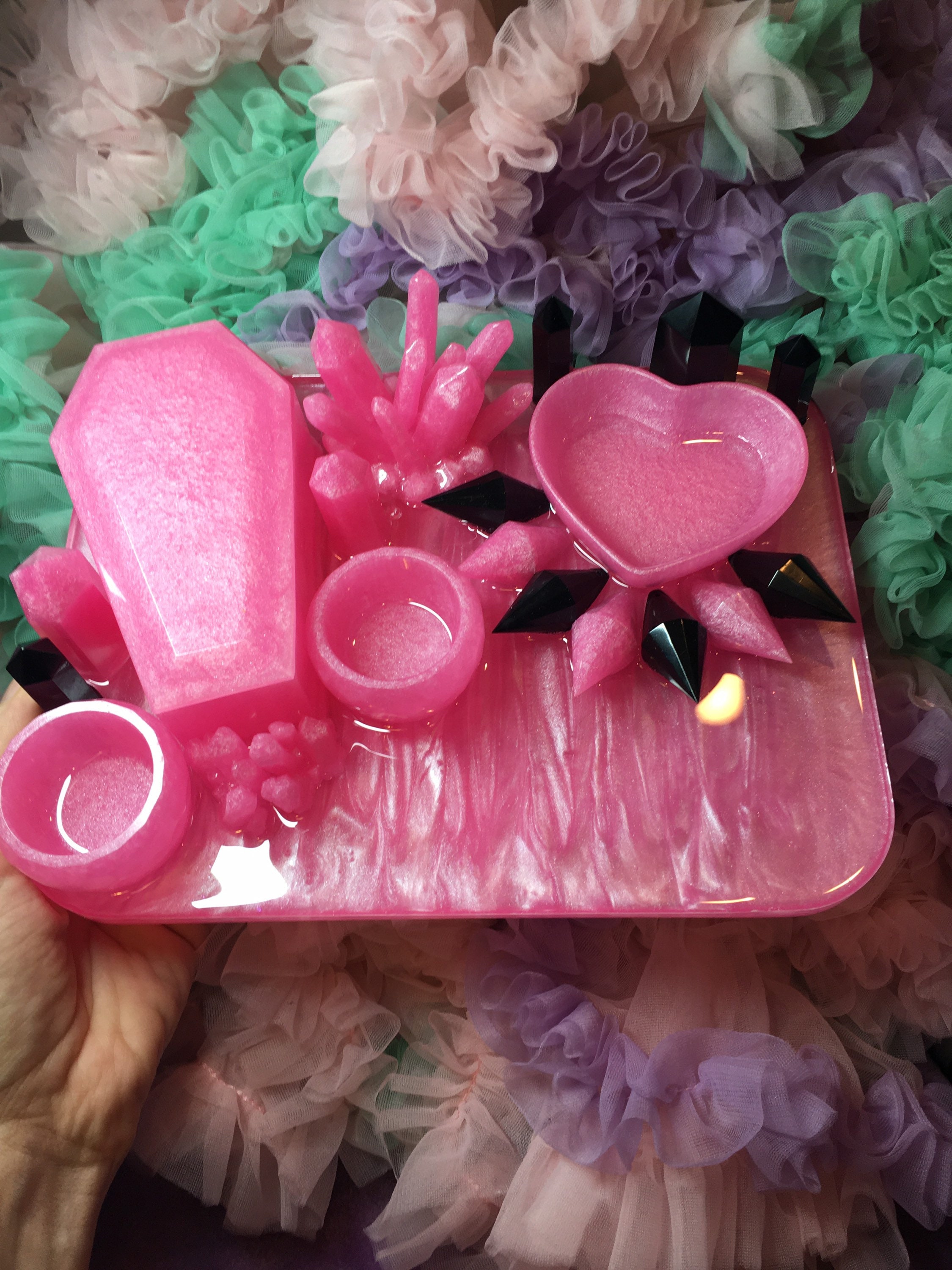 Large Pink Tray - Etsy