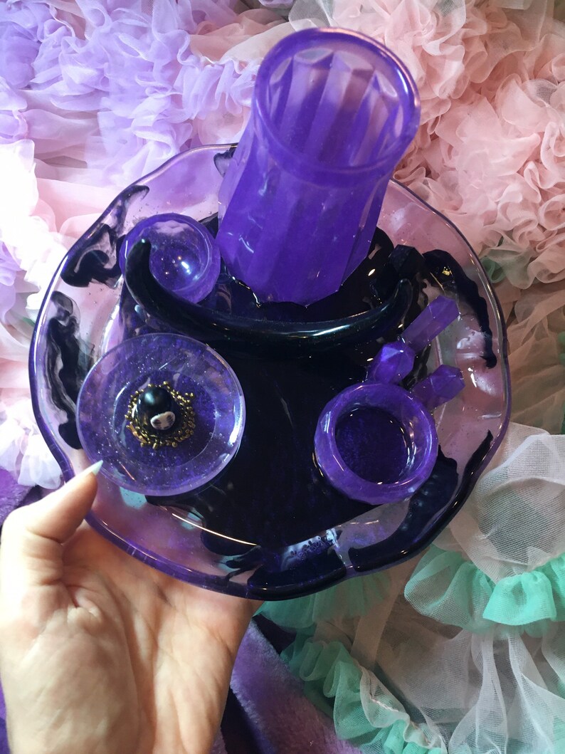 Round Purple Tray - Etsy
