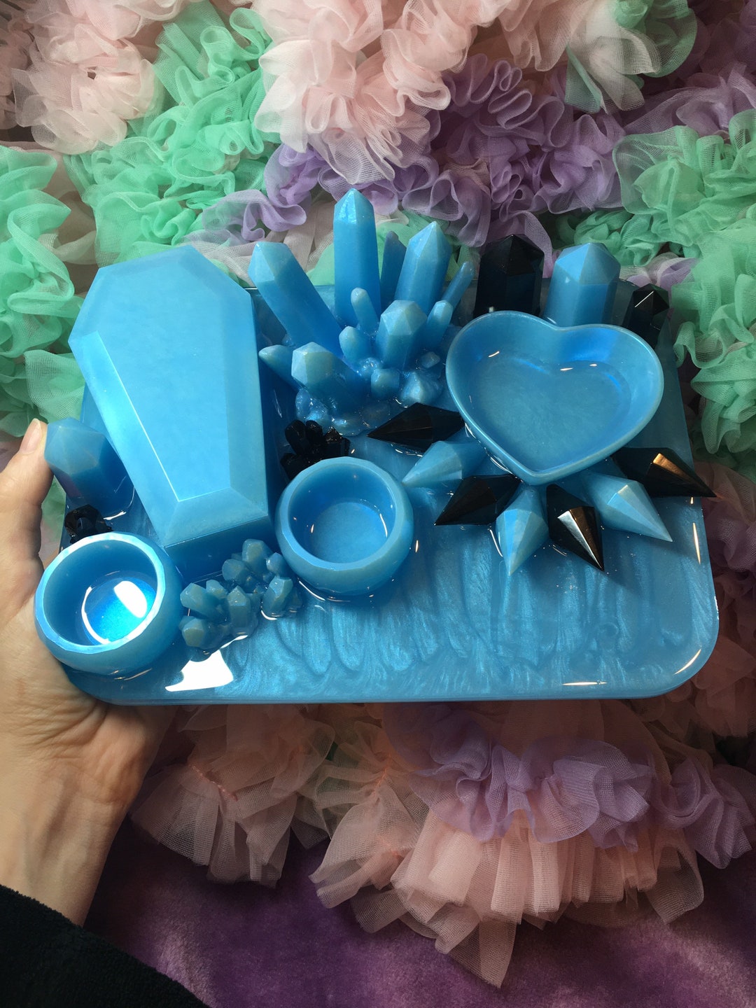 Large Blue Tray - Etsy