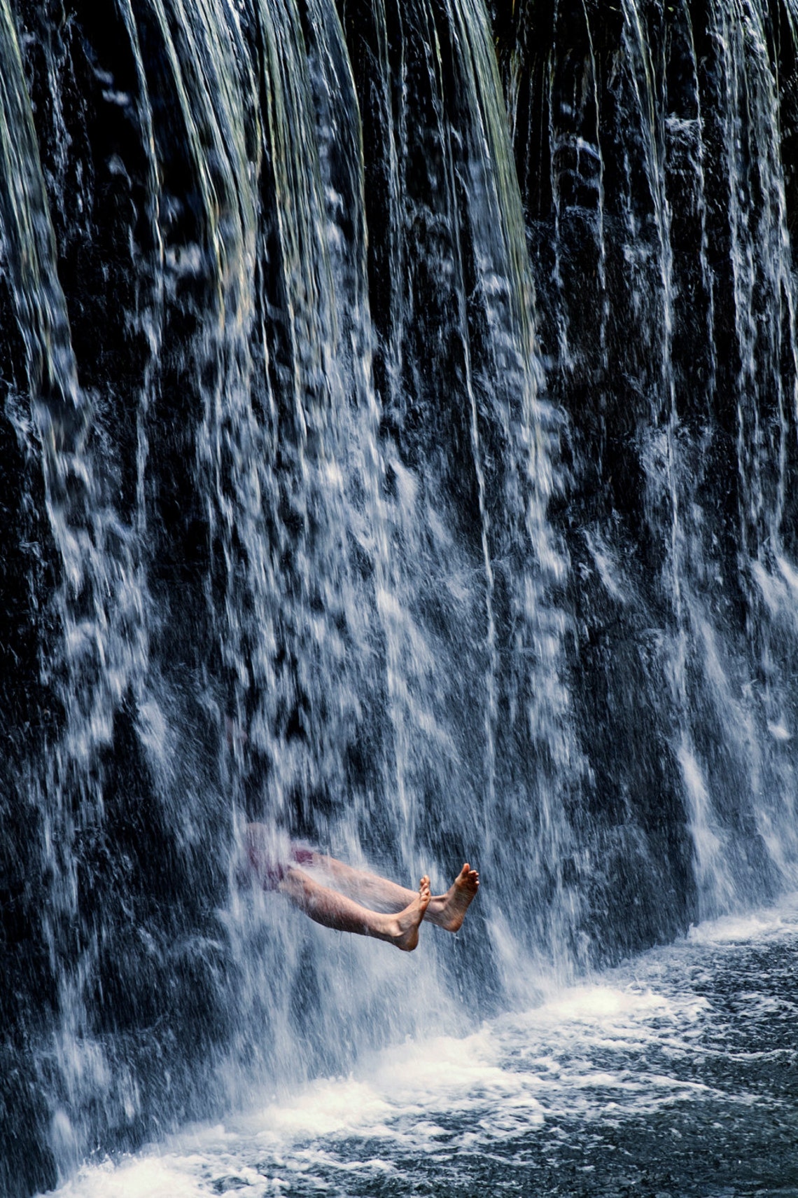 Two Feet Poking Out of A Waterfall - Pioneer Valley Summer Swim ...