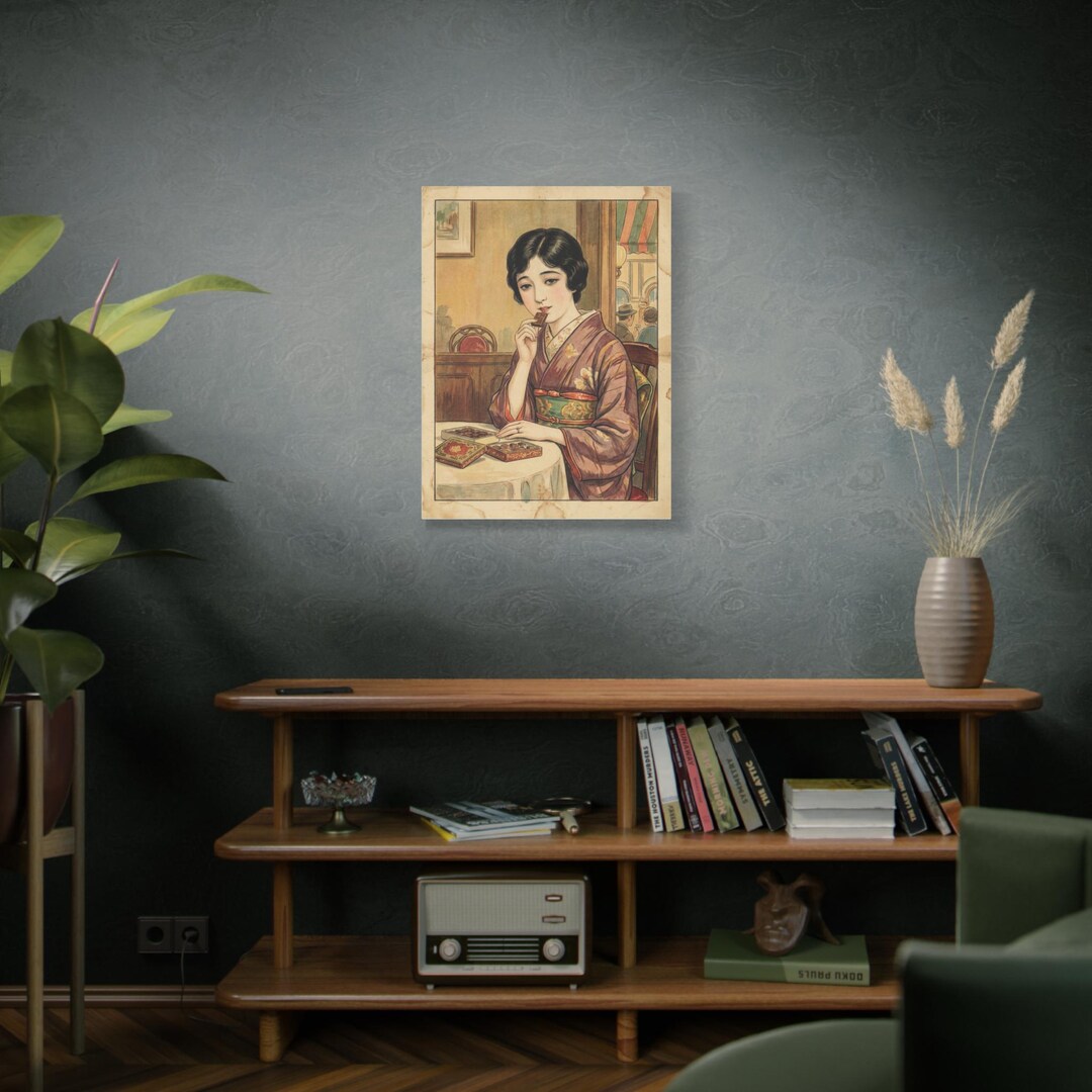 Taisho Modern and Taisho Romantic Wall Art / Retro Canvas Art of a ...