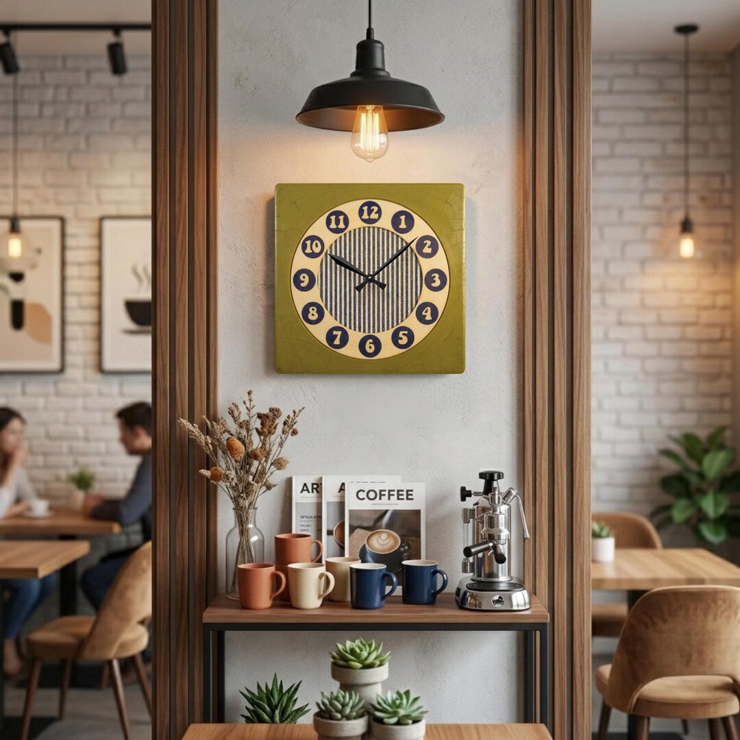 Antique Style Acrylic Wall Clock - Faux Cracked Vintage Texture ...