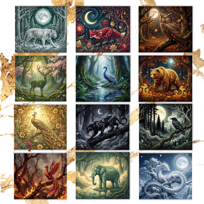 2026 Fantasy Animal Desk Calendar – Enchanted Forest Art - Etsy