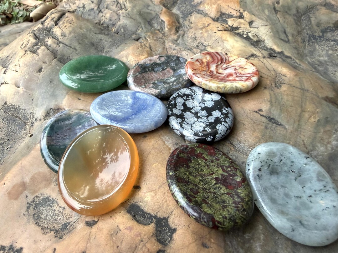 Handcrafted Crystal Worry Stone for Relaxation and Stress Relief ...