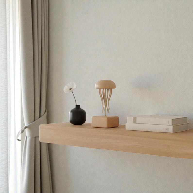 Wooden Jellyfish Automaton, Kinetic Desk Sculpture, Hand Carved ...