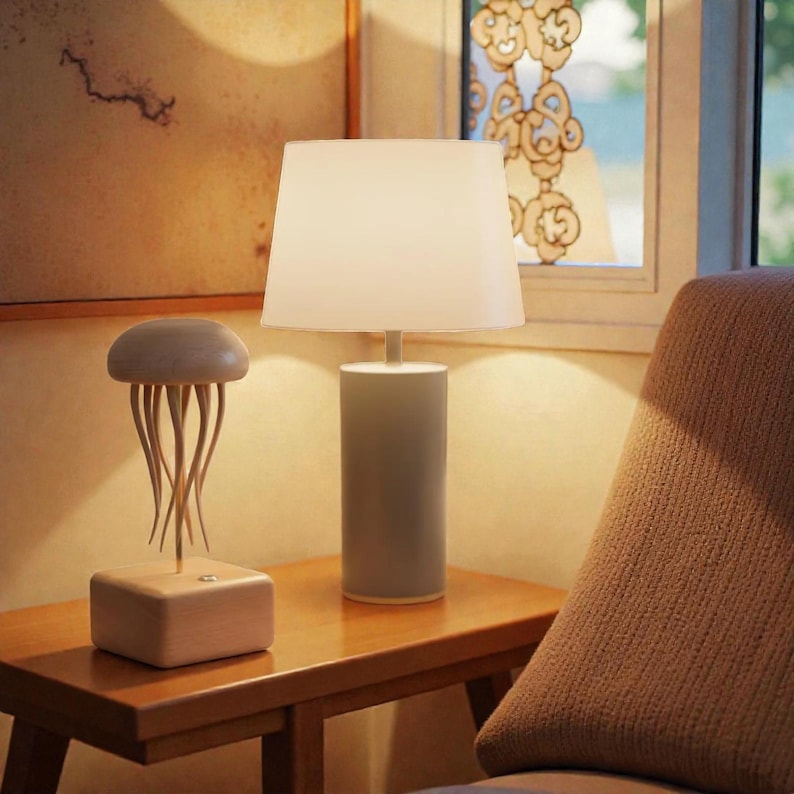 Wooden Jellyfish Automaton, Kinetic Desk Sculpture, Hand Carved ...