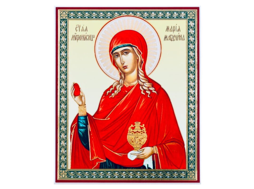 Vintage Saint Mary Magdalene Icon, Russian Orthodox Art - Etsy