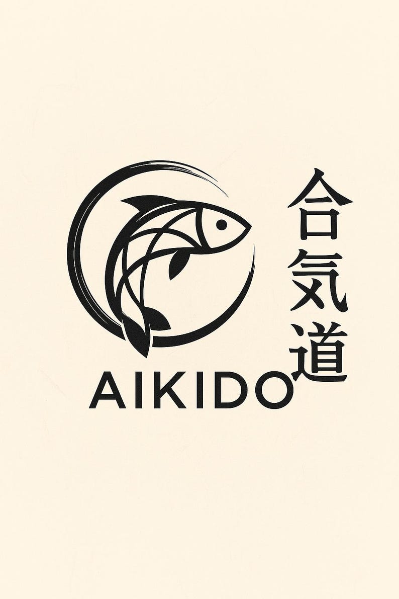 Aikido Logo Digital Art | Japanese Martial Arts Wall Print | Zen Dojo ...
