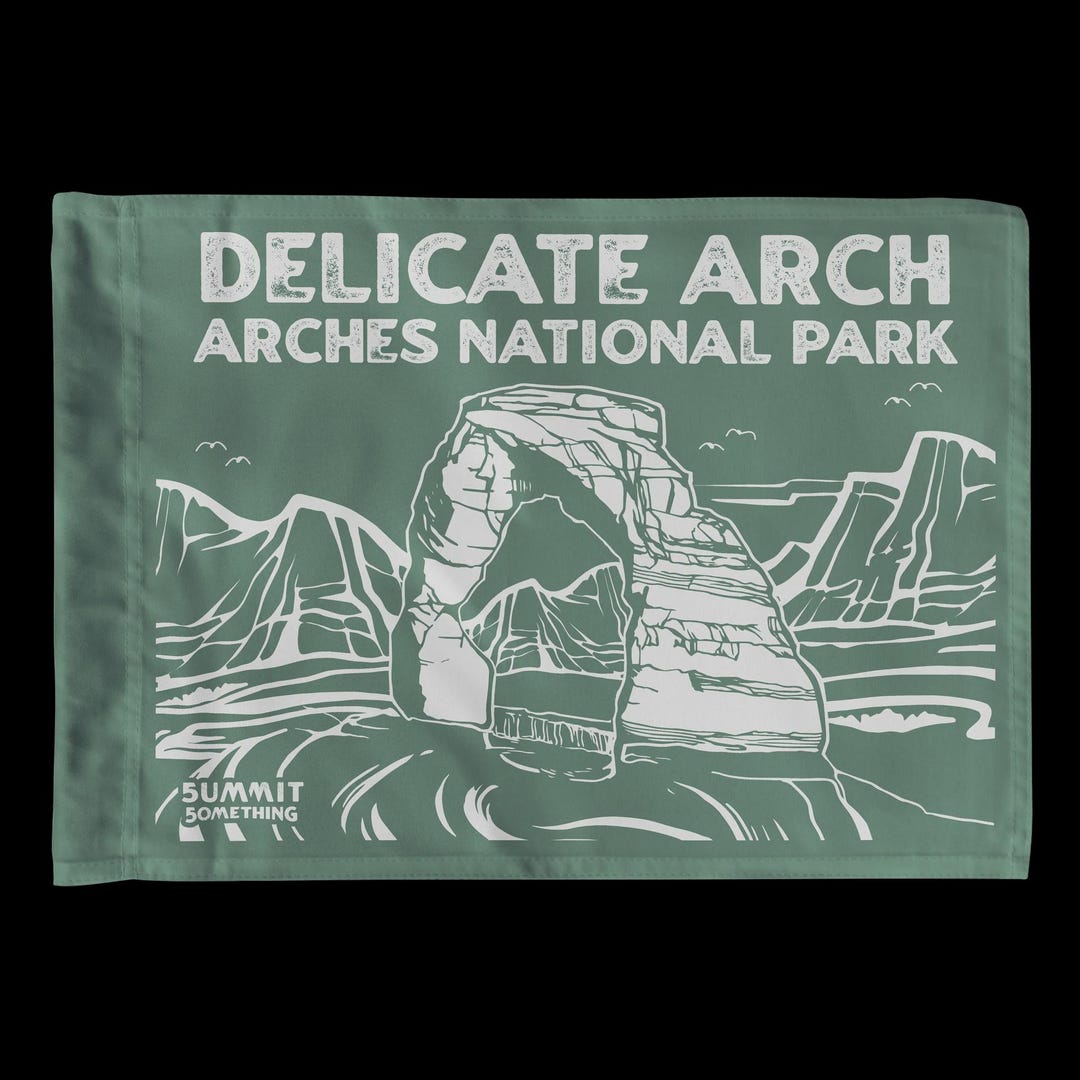 Delicate Arch Flag | Arches National Park Flag | Utah Hiking Souvenir ...