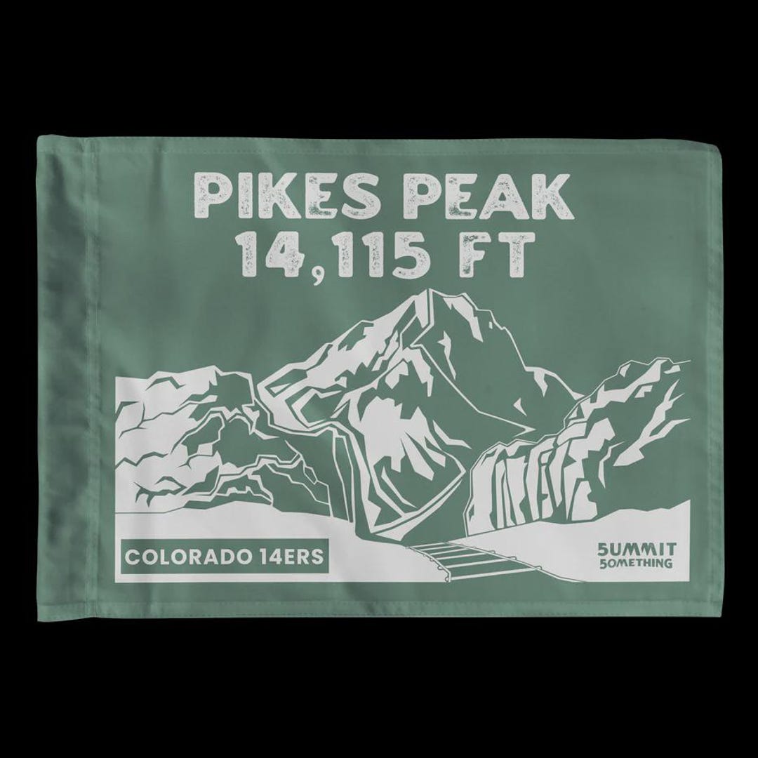Pikes Peak Summit Flag – Colorado 14er Hiking Achievement Flag – Gift ...
