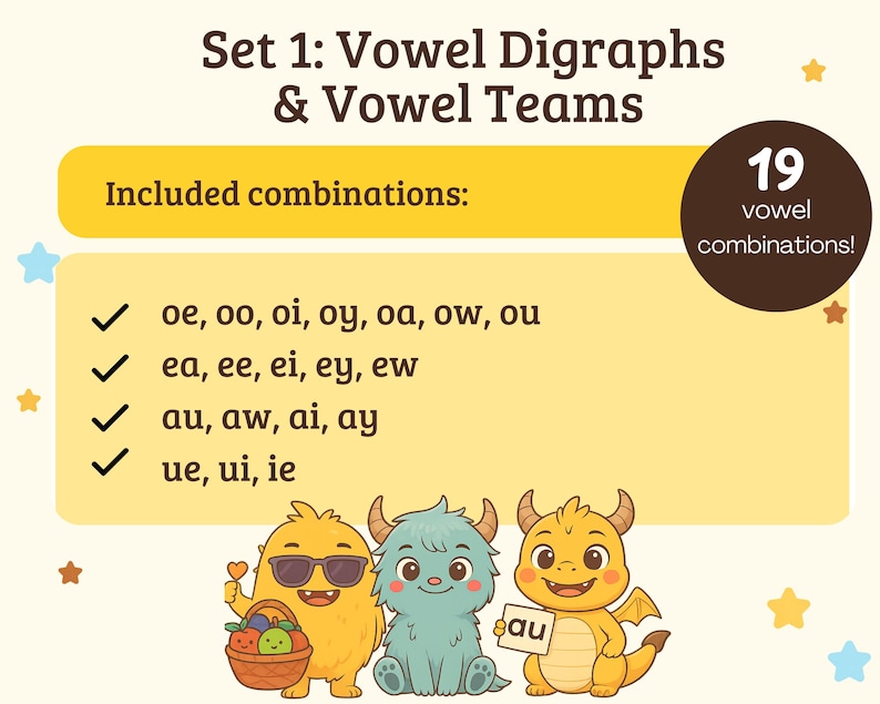 Monster Phonics Flashcards – Printable Phonics Cards for Preschool ...