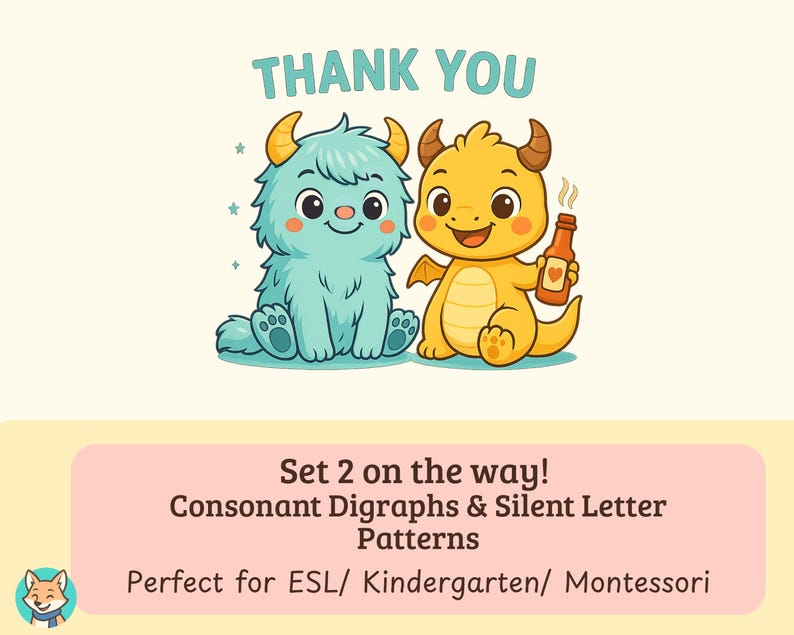 Monster Phonics Flashcards – Printable Phonics Cards for Preschool ...